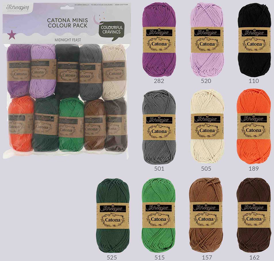 Scheepjes Catona Colour Pack Midnight Feast 10x25g | 100% ...