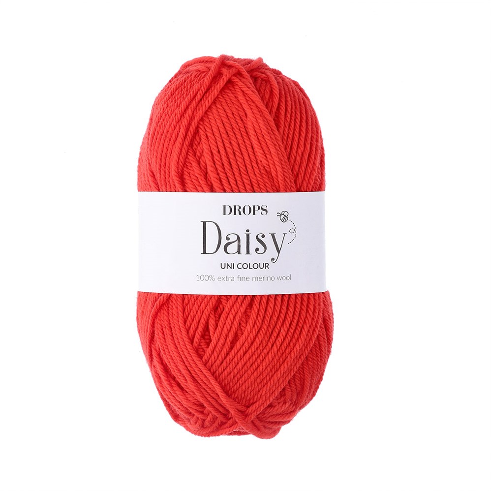 Drops Daisy Uni Colour 020 Rot | Wollplatz.de