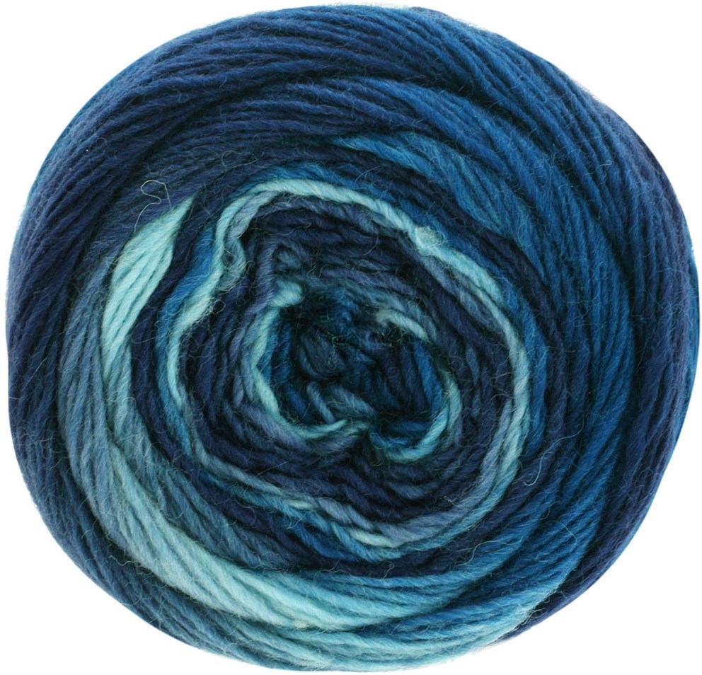 Lana Grossa Meilenweit 100 Color Mix Soft 055 Stahl-/Grau-/Hell-/Himmel ...