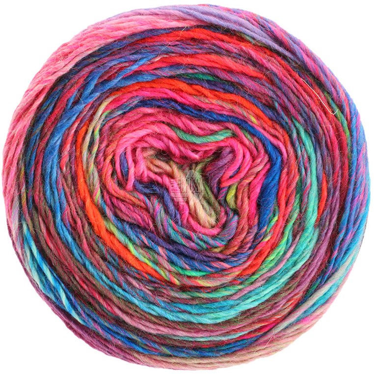 Lana Grossa Colorissimo 204 Orange,Orchidee,Schwarzblau,-rot,Weinrot ...