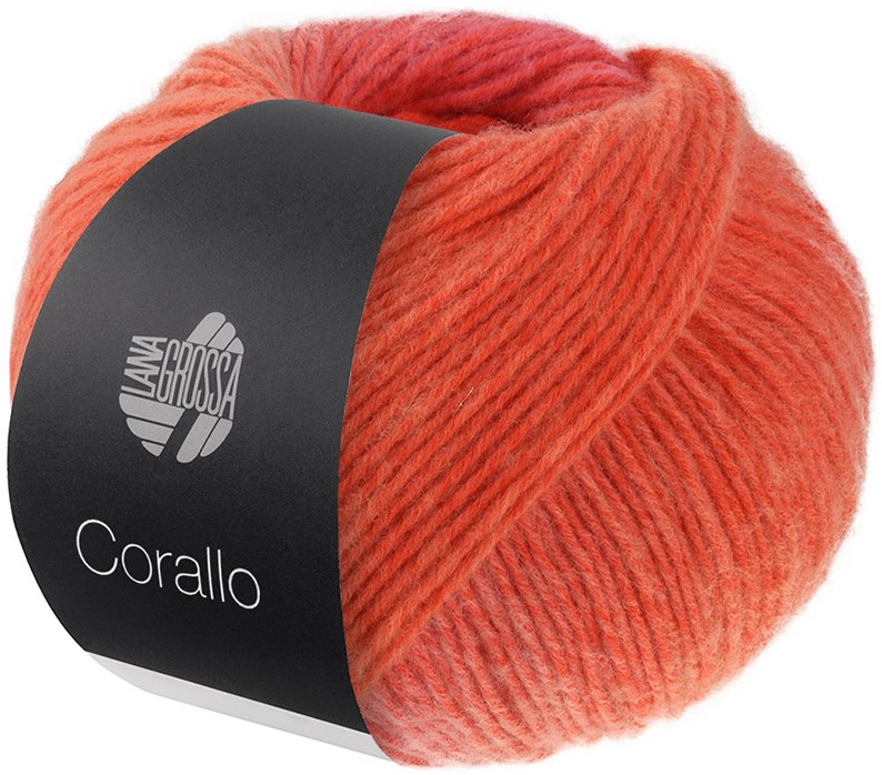 Lana Grossa Corallo 002 Himbeer/Rot | Baumwolle Merino Garn