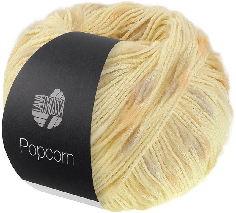 Lana Grossa Popcorn 001 Vanille/Beige/Gelb/Orange | Baumwollgarn mit ...